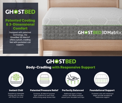 GhostBed 3D Matrix Hybrid Queen Mattress | Ashley