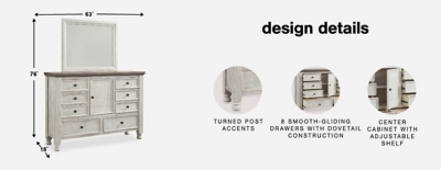 Havalance 8 Drawer Dresser and Mirror with Door | Ashley