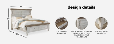 Havalance Queen Poster Bed with 2 Storage Drawers | Ashley