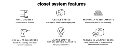 EasyFit Shelf & Hanging Tower Organization System 25" Width | Ashley ...