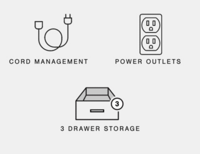 Realyn 60" L-Shaped Home Office Lift Top Desk with USB Charging | Ashley