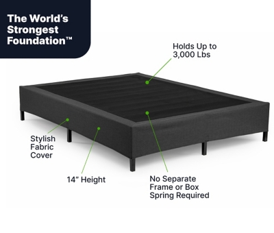 GhostBed All in One Metal Foundation Queen | Ashley