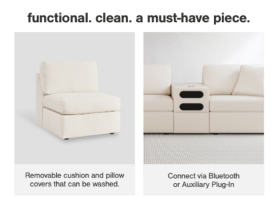 Modmax 8-Piece Modular Performance Fabric Double Chaise Sectional with ...