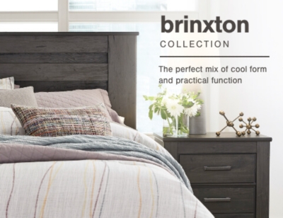 Brinxton Queen Panel Bed | Ashley Furniture HomeStore