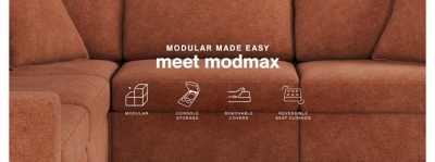 Modmax 6-Piece Modular Next-Gen Nuvella™ Performance Fabric Sectional ...