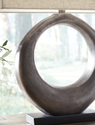 Signature Design by Ashley Contemporary Saria Table Lamp Antique Silver ...