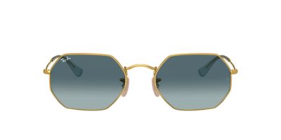 Ray-Ban RB3556N OCTAGONAL CLASSIC 53 Blue & Gold Sunglasses | Sunglass ...