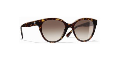 Chanel Butterfly Sunglasses CH5414 Brown Gradient & Dark Tortoise & Beige Polarised Sunglasses ...
