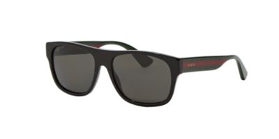 Gucci GG0341S 56 Grey-Black & Black Polarized Sunglasses | Sunglass Hut USA