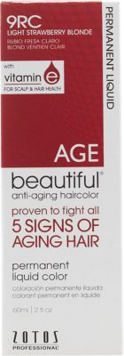 AGEbeautiful Anti-Aging Permanent Liquid Haircolor with Vitamin E 9RC ...