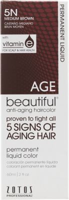 AGEbeautiful Anti-Aging Permanent Liquid Haircolor with Vitamin E 5N ...