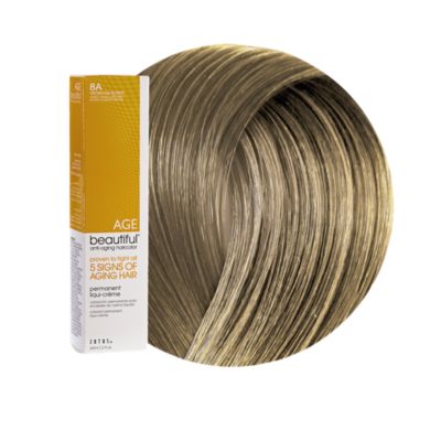 Agebeautiful Anti-aging Permanent Liqui-creme Haircolor 8a Medium Ash ...