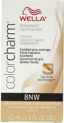 Wella Color Charm Liquid Permanent Hair Color 8nw Light Natural Warm ...