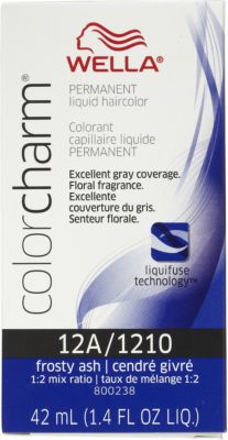Wella Color Charm Liquid Permanent Hair Color 1210/12a Frosty Ash | Rhyboo