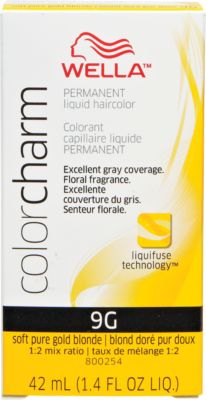 Wella Color Charm Liquid Permanent Hair Color 9g Soft Pure Gold Blonde ...