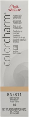 Color Charm Gel Permanent Tube Hair Color 811/8n Light Blonde | Kander