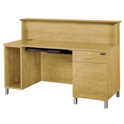 Essence 5-Foot Reception Desk Fusion Maple | Hairable