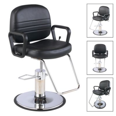 Leah All Purpose Chair Black With Chrome Base | Vinder