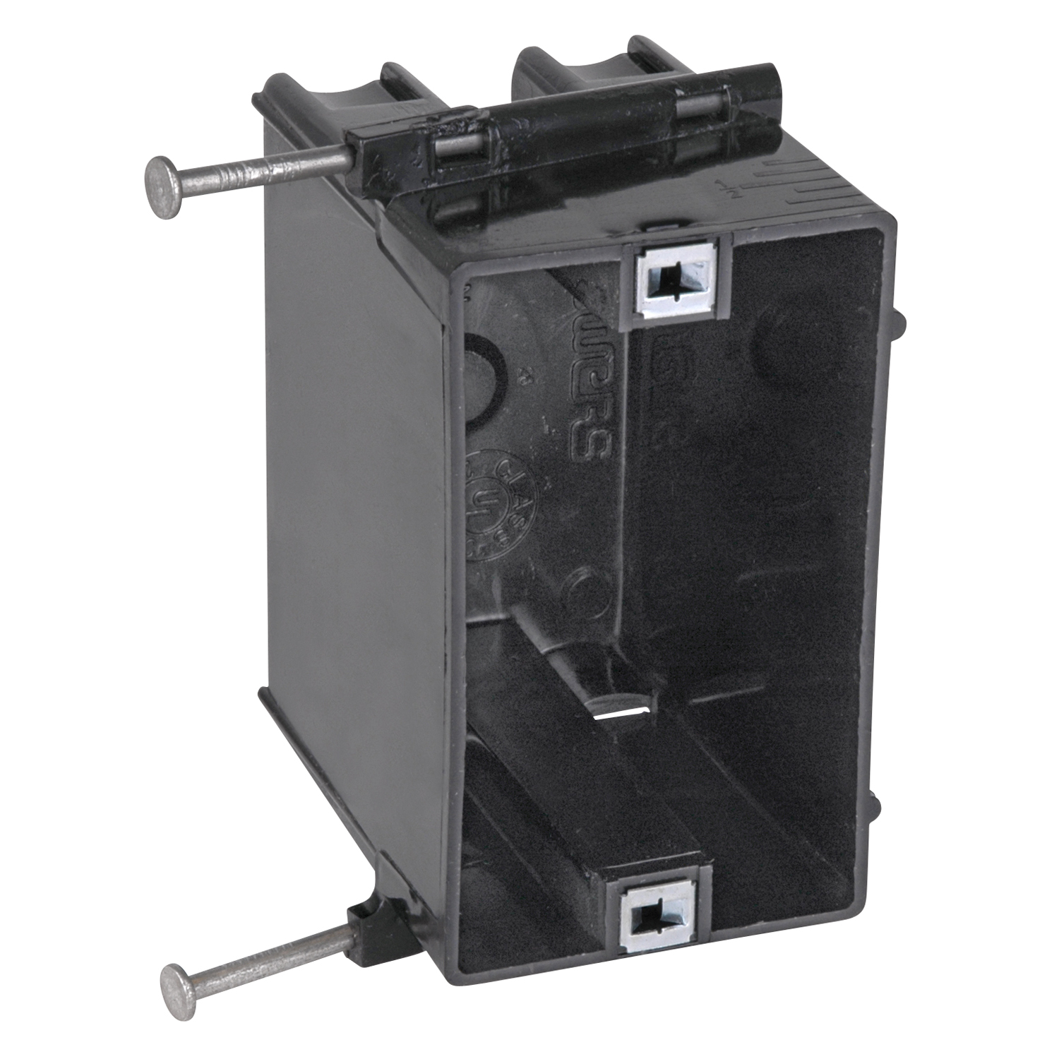 Carlon 118-N 1-Gang Black Polycarbonate Outlet Box with Angled Side ...