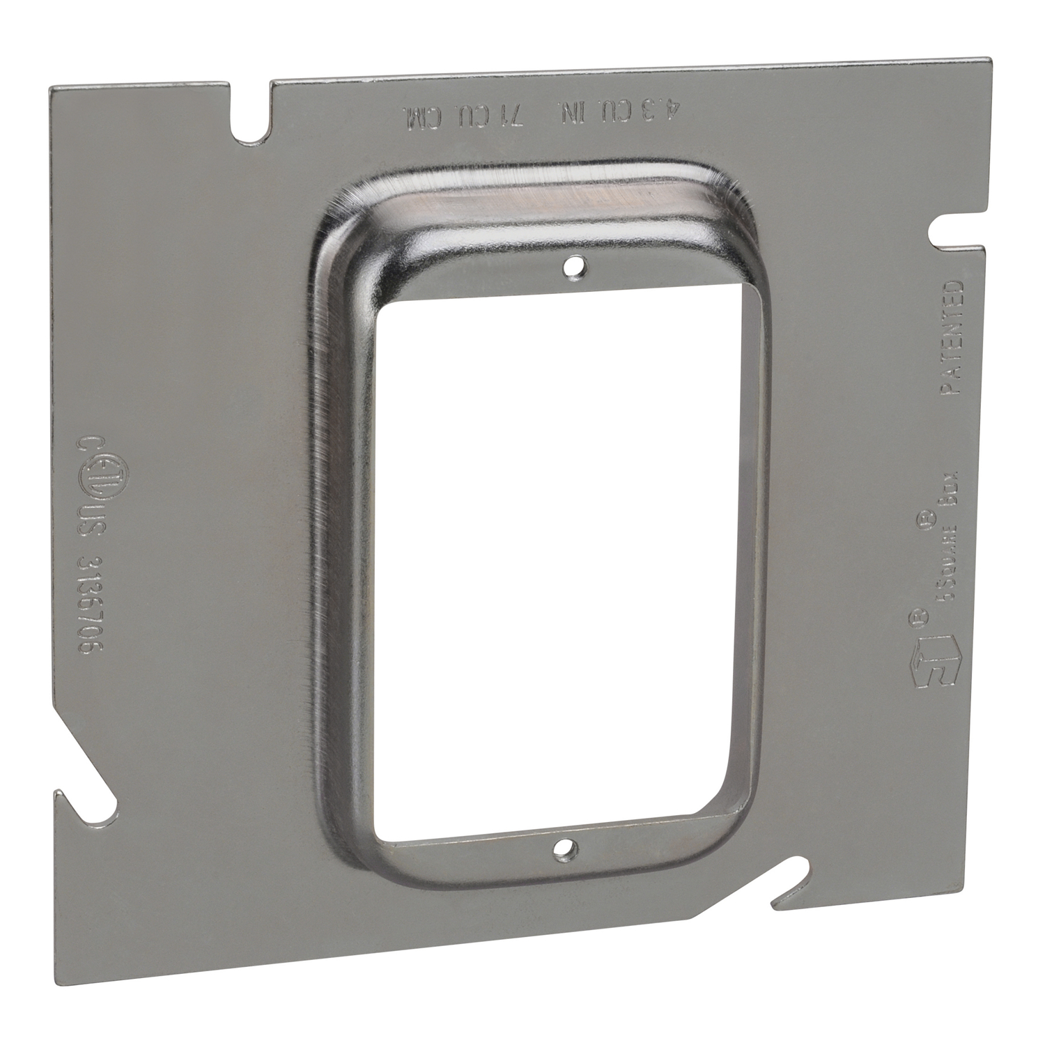 Steel City 82C-1G-5/8 5 x 5/8 Inch 1-Gang 4.3cu.in Steel Raised Square ...