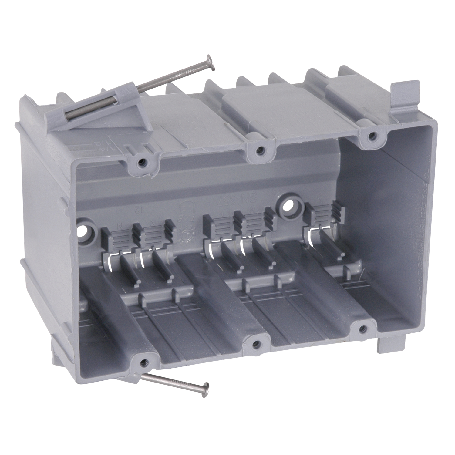 Carlon SN-357 3-Gang PVC Nail-On New Work Box, 56.5 cu.in. | Cooper ...