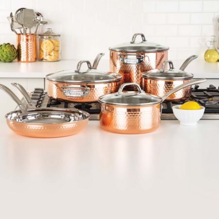 Viking Copper Clad 3-Ply Hammered Cookware Named Best Copper Cookware ...
