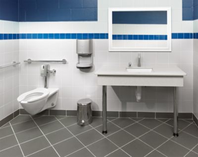 Commercial Flushometer Ultra-High Efficiency Toilet, 1.0 GPF, Elongated ...